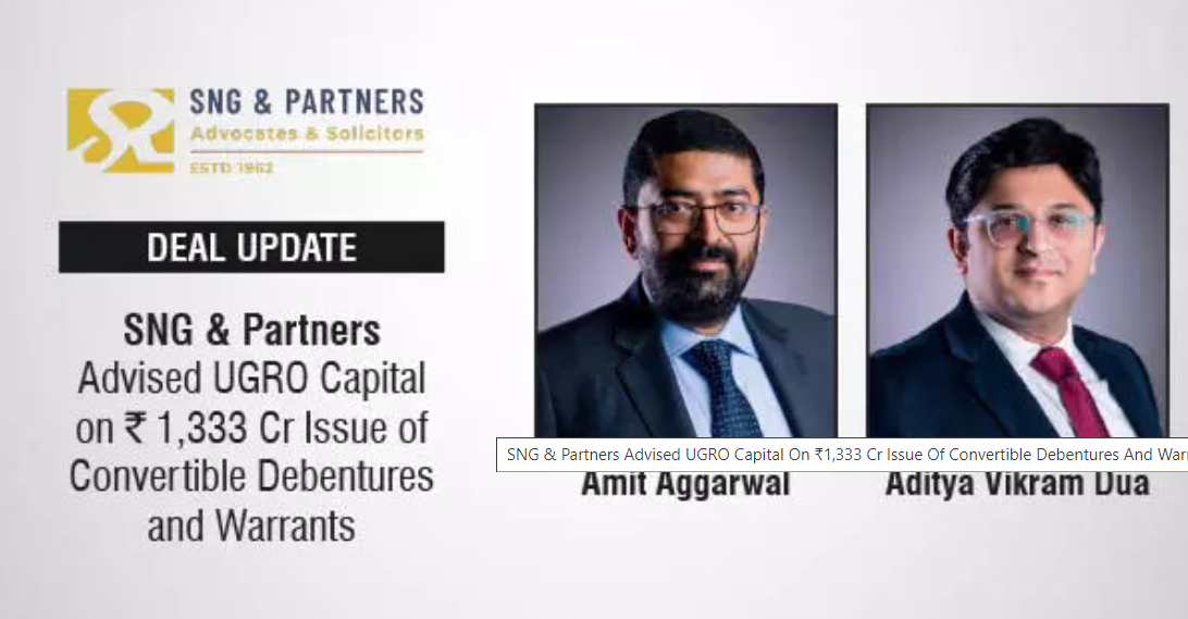 SNG & Partners Advises UGRO Capital - SNG & Partners